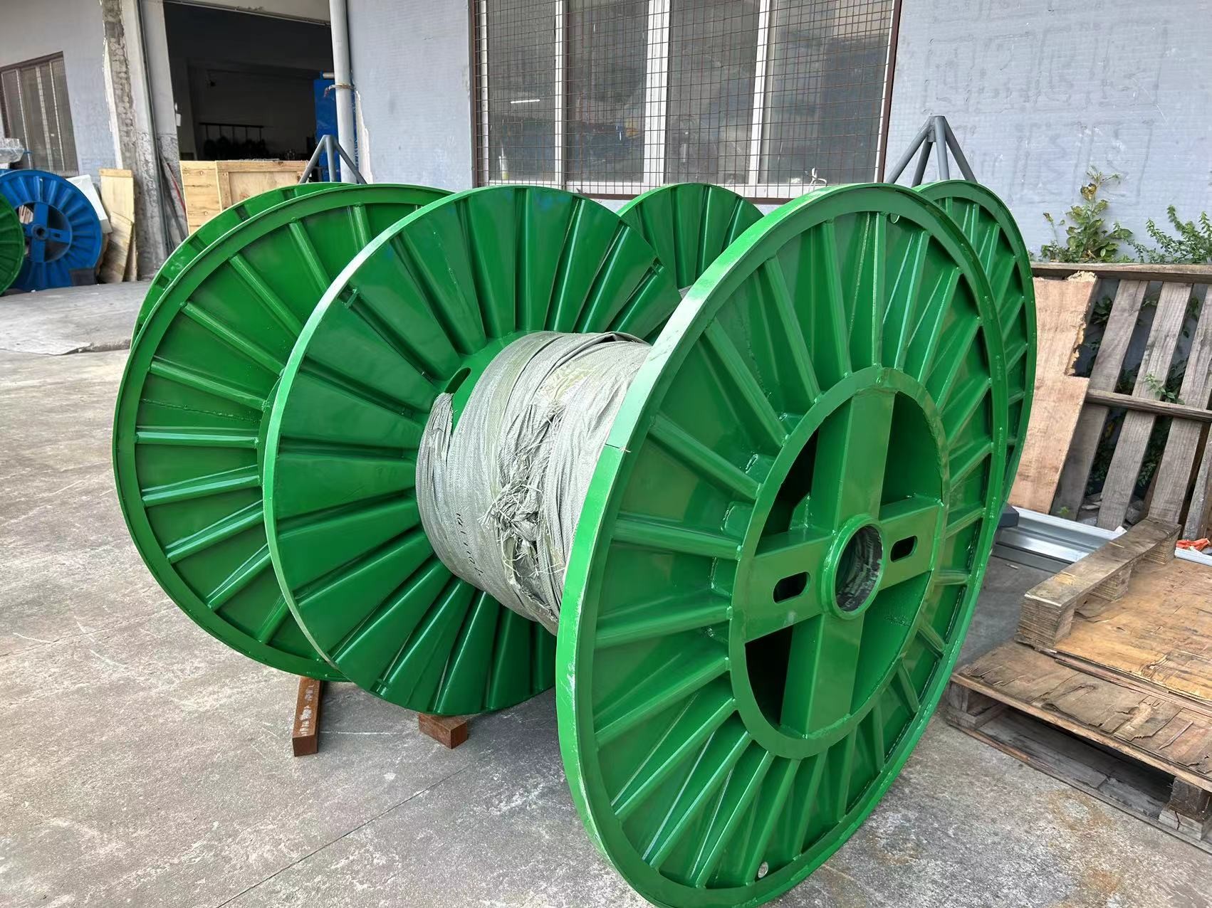 Xanh 1250 Cable Bobbin Công cụ sắt Bobbin trống lồi